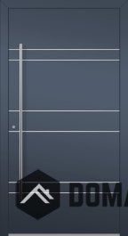 LIM AD18 - aluminum entrance door with horizontal stripes Domadeco