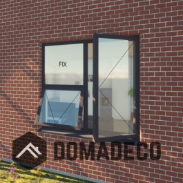 S68-D7 - double aluminum window Domadeco