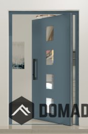 PIVOT Quatro - burglar-resistant aluminum pivot door Domadeco