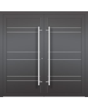 Double aluminium & stainless steel door / External French Doors. Domadeco