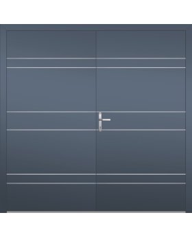 LIM AD18 - aluminum entrance door with horizontal stripes Domadeco