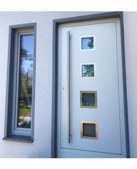 PIVOT AP08 - large pivot aluminum door with glass Domadeco