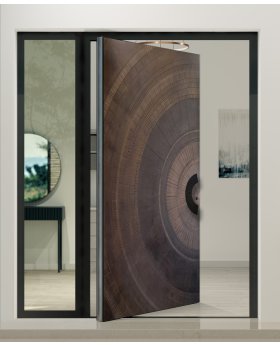 PIVOT Glass - aluminum glass pivot front door Domadeco