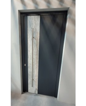 PIVOT V41 - aluminum front door pivot with white rock stone texture ...