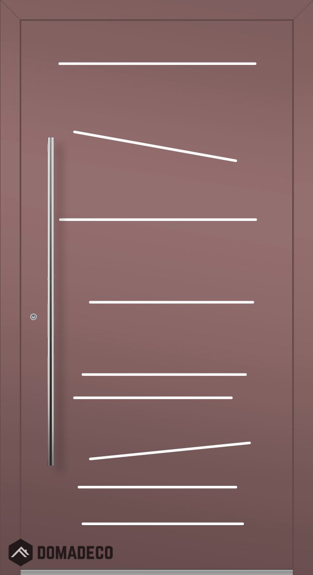 LIM Line-inox - modern aluminum front door Domadeco