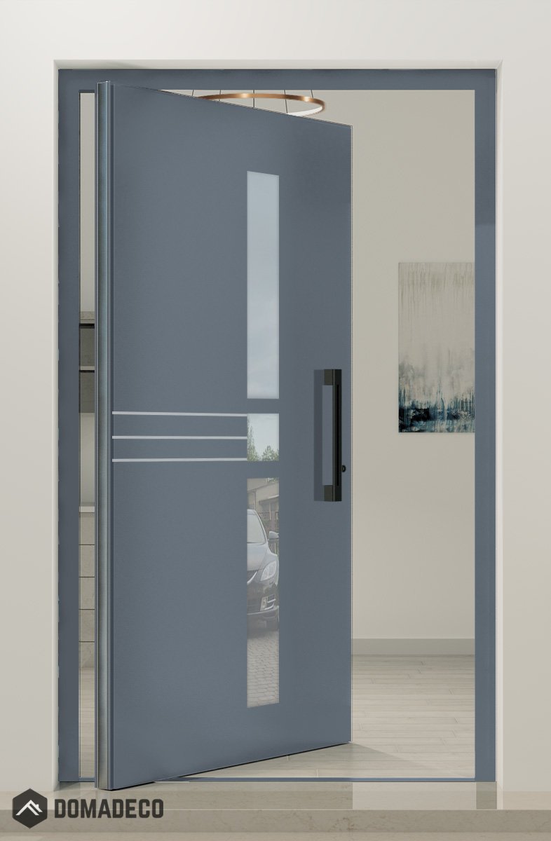 PIVOT Chip-C - aluminum modern pivot door Domadeco